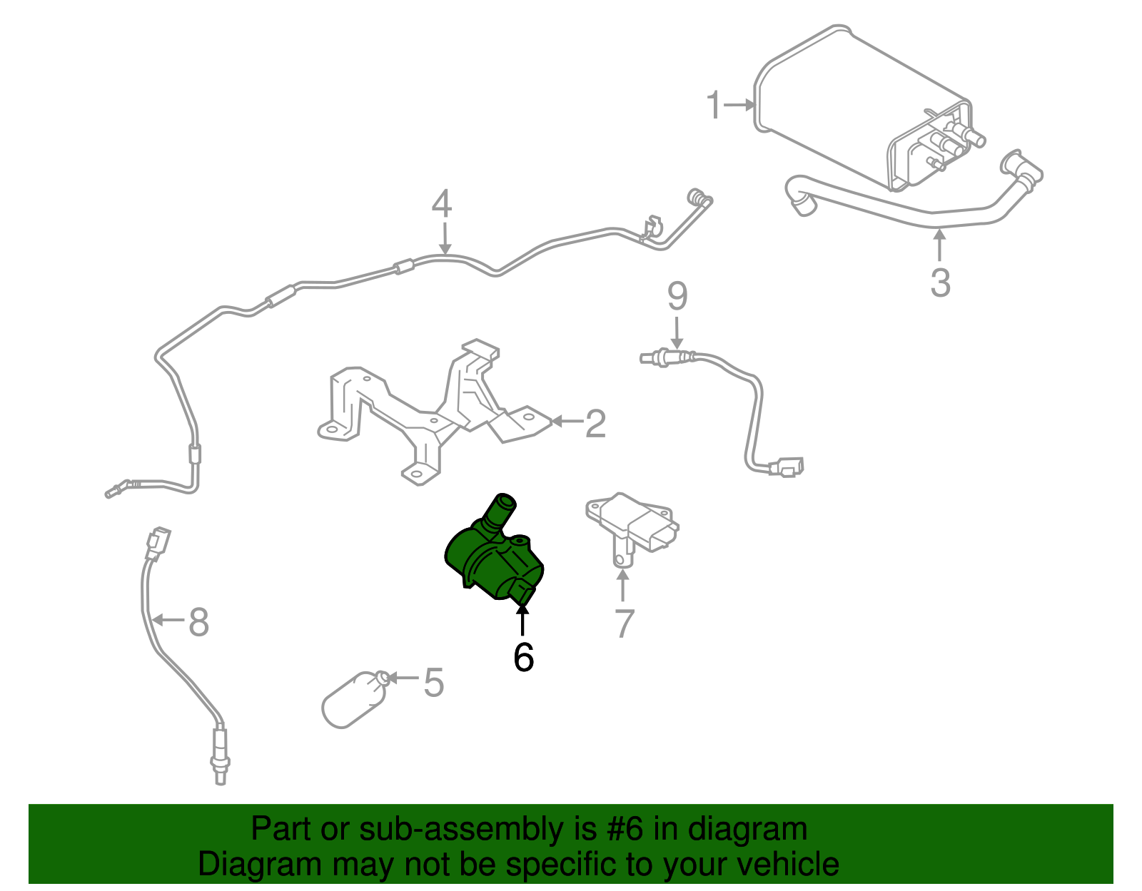 30774518 - Evaporative Emissions System Leak Detection Assembly 2001 ...