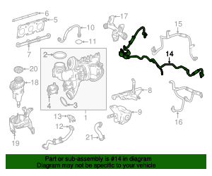 2015-2023 Mercedes-Benz Water Return Tube 2762006651 | AutoNation Parts