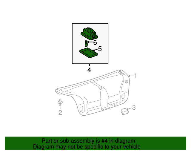 1998-2005 Lexus Trunk Lamp Assembly 81330-40020 | OEM Parts Online