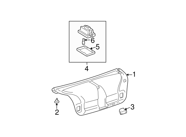 1998-2005 Lexus Trunk Lamp Assembly 81330-40020 | OEM Parts Online