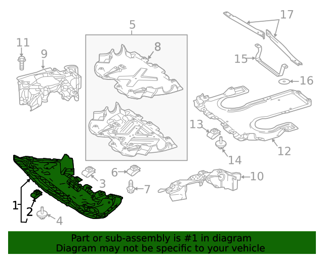 Mercedes-Benz OEM Cover, Engine Comp Lower Part# 217-520-00-00-64 | OEM ...