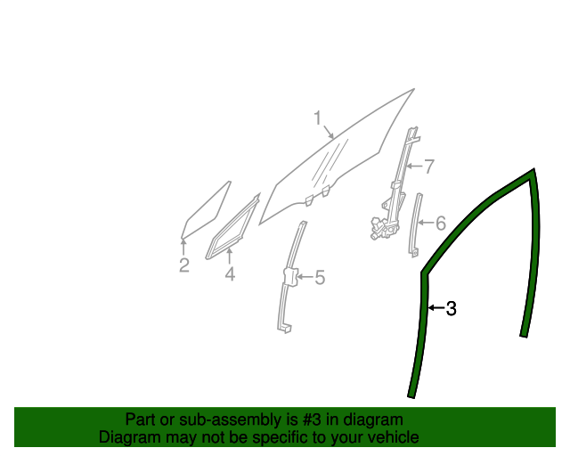 2012-2017 Subaru Run Channel - Passenger Side (RH) 63527FJ000 ...