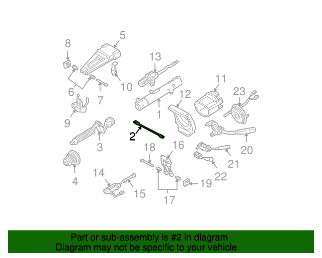 203-460-01-22 - Steering Column Stay 2001-2018 Mercedes-Benz | Mercedes ...