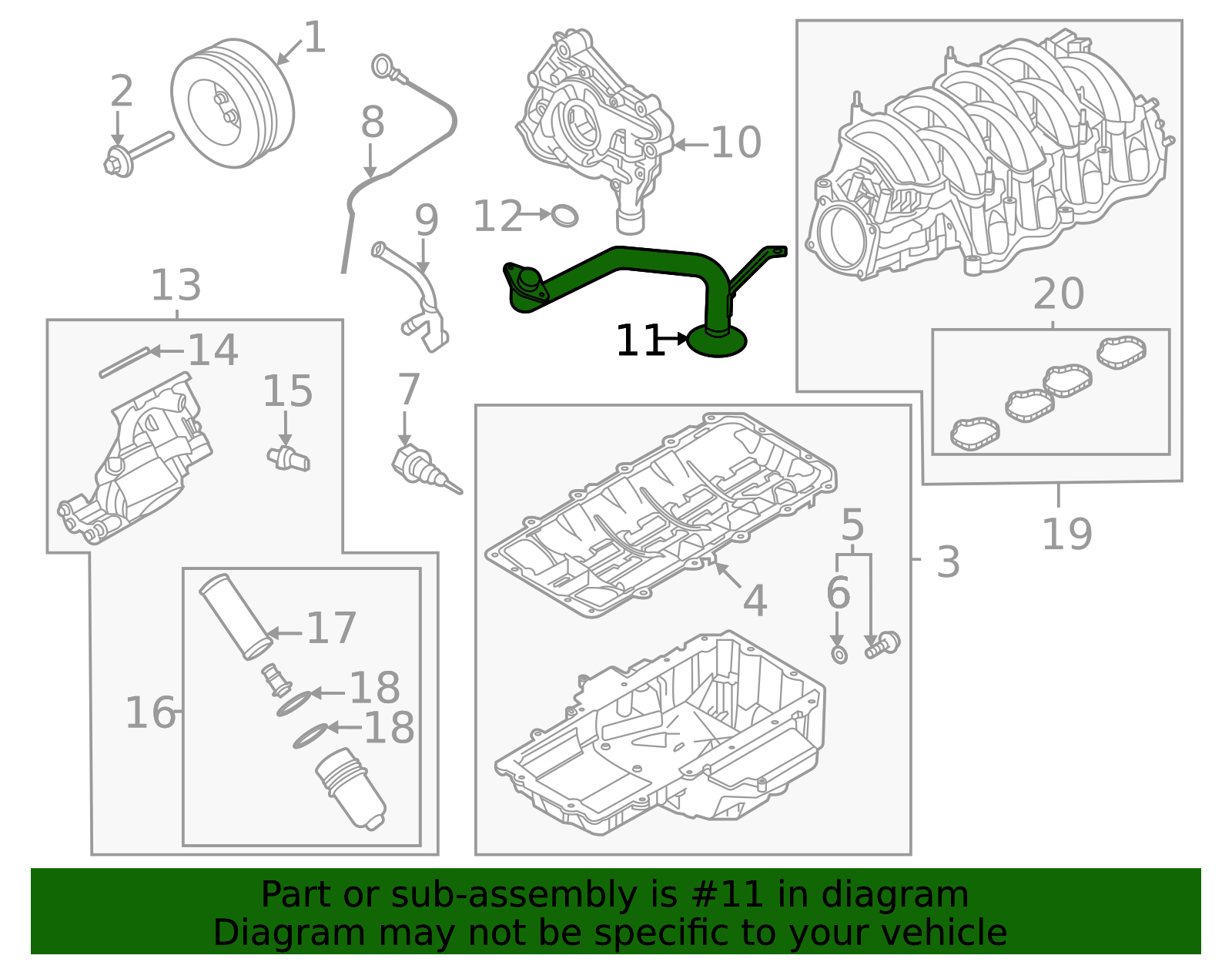 2020-2024 Ford | Oil Pick-Up | KR3Z-6622-A | Walls' Ford Parts