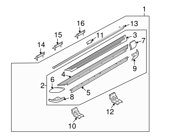 2008-2010 Ford Explorer Running Board - Passenger Side (RH) 8L2Z-16450 ...