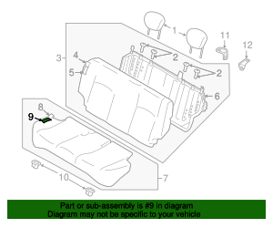 2012-2019 Nissan Seat Cushion Pad 88305-3BA0A | Temecula Nissan Parts