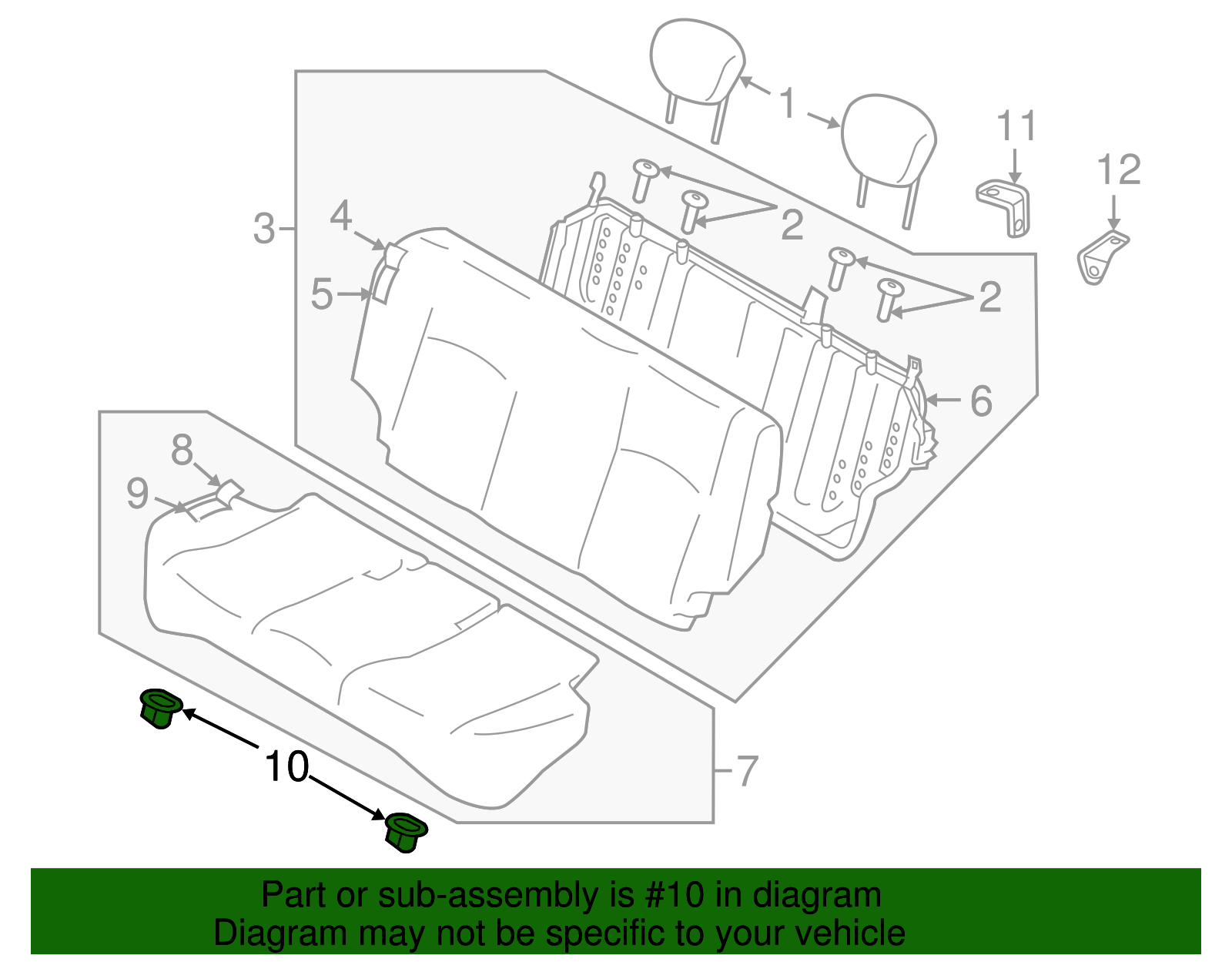 88304-51E00 - Hook Cushion, Seat Spacer Seat Cushion Stopper Cushion ...