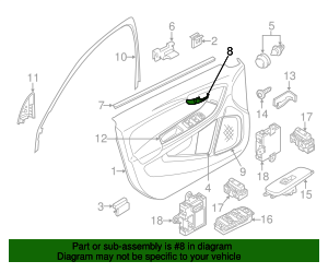 2014-2018 Volvo Handle, Inside 39868056 | TascaParts.com