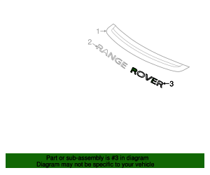 Genuine OEM Nameplate Part# LR066696 Fits 2013-2017 Land Rover Range ...