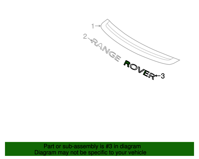 Nameplate - 2018-2021 Land Rover Range Rover (LR098115) | Land Rover ...