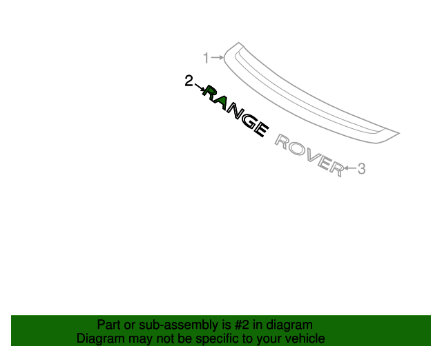 2013-2017 Land Rover Range Rover Nameplate LR088862 | JaguarParts.com