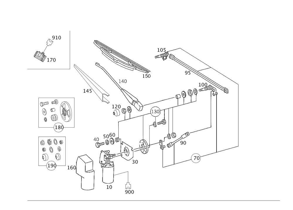 2003-2018 Mercedes-Benz Wiper Arm 463-820-00-44 | Mercedes-Benz Parts