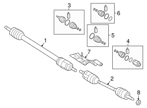 2015-2019 Hyundai Sonata Axle Assembly 49500-C2210 | OEM Parts Online