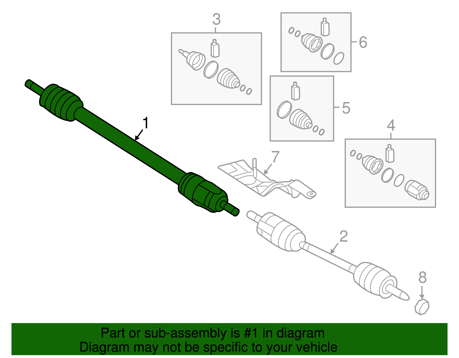 Genuine Axle Assembly for 2015-2019 Hyundai Sonata | Part# 49501-C2260 ...