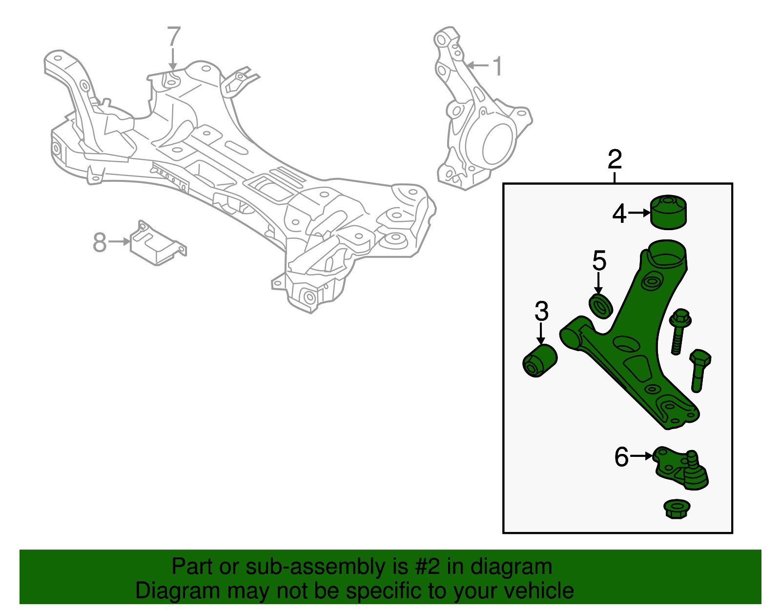 54500-2S100 - Lower Control Arm - 2010-2013 Hyundai Tucson | World OEM ...