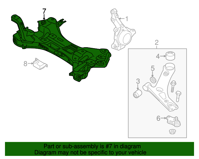 2010-2013 Hyundai Tucson Engine Cradle 62400-2S100 | OEM Parts Online
