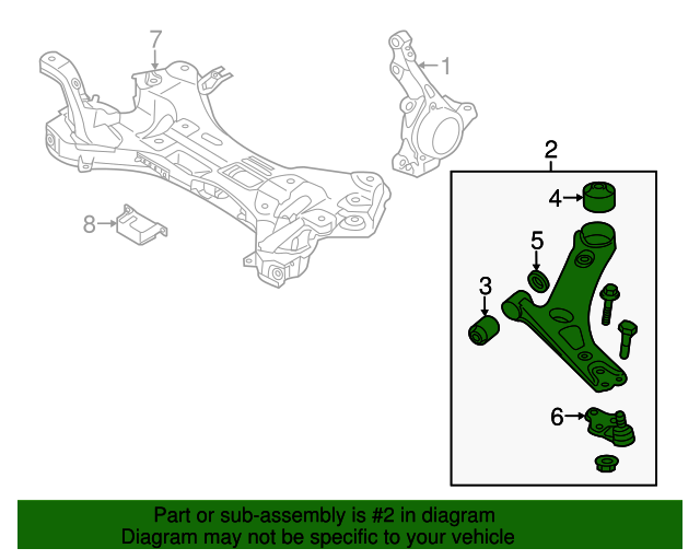54500-2S100 - Lower Control Arm - 2010-2013 Hyundai Tucson | World OEM ...