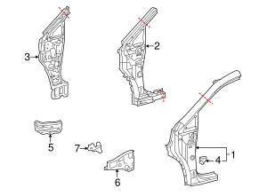 2010-2015 Lexus Gusset 61142-0E020 | OEM Parts Online