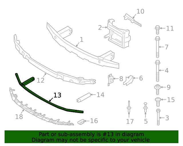51118077277 - 2021-2022 BMW 430i Lower Support (51-11-8-077-277) | BMW ...