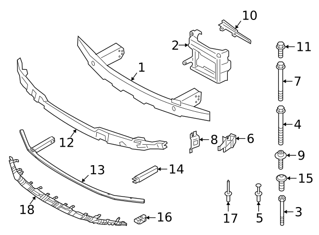 51118077277 - 2021-2022 BMW 430i Lower Support (51-11-8-077-277) | BMW ...