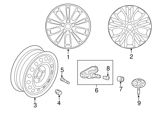Genuine OEM Tire Pressure Monitoring System (TPMS) Sensor Part# 52933 ...