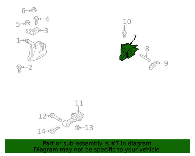 2019-2021 Kia Forte Trans Mount 21830 M6550 | QuirkParts