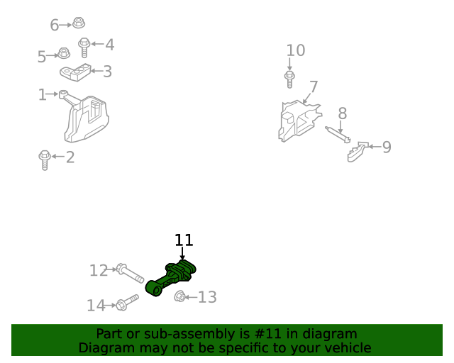2019-2023 Kia Forte Torque Rod 21950-M6150 | TascaParts.com