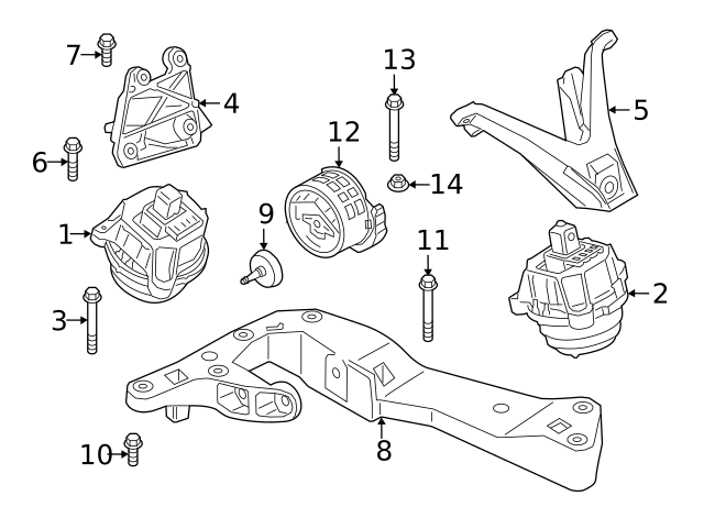 OEM BMW Trans Cross-Member For 2019-2023 BMW - Part# 22-32-8-486-998 ...