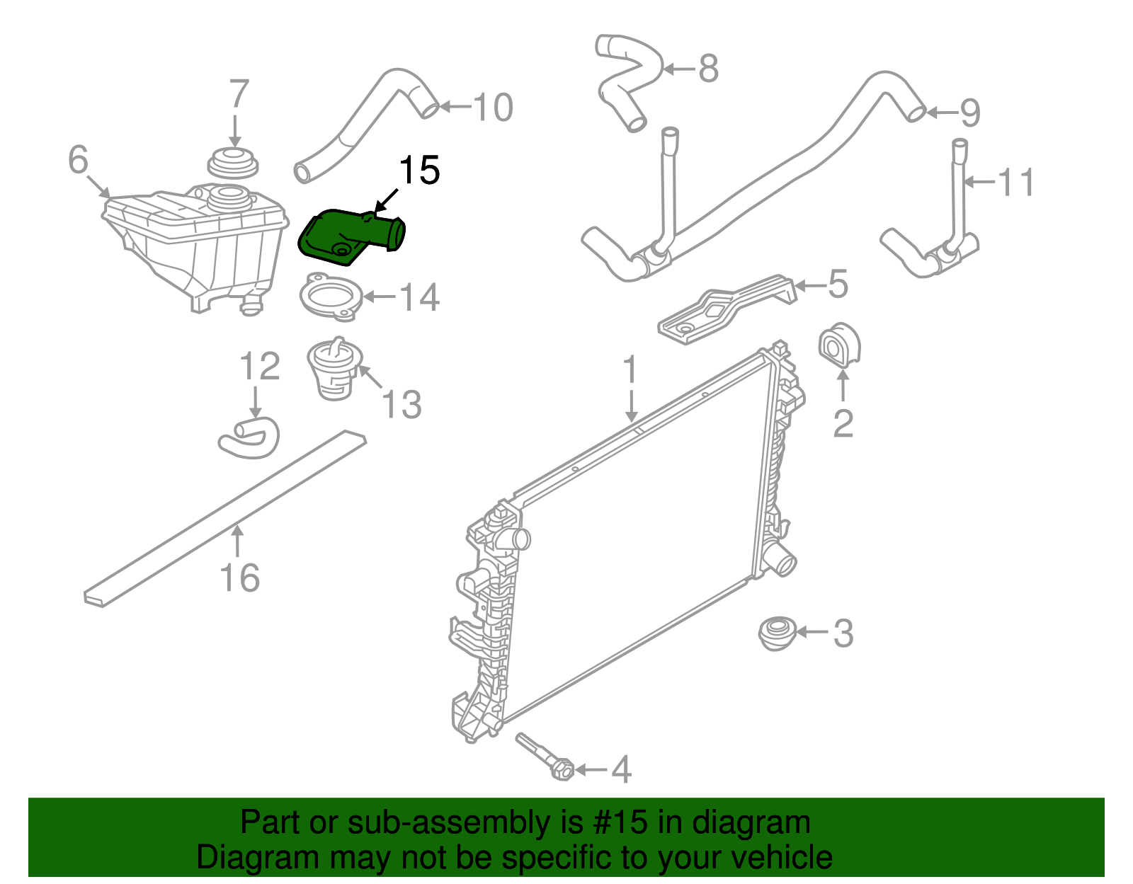 2008-2011 FORD Thermostat Housing 9L3Z-8592-B | Ford OEM Parts Outlet