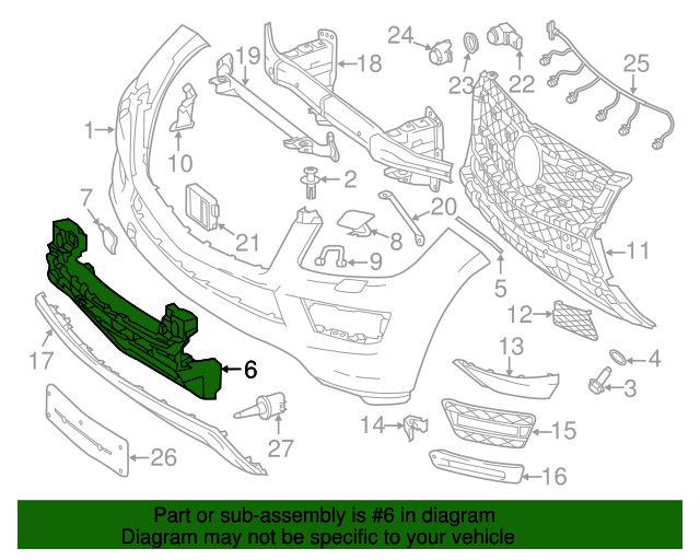 2013-2016 Mercedes-Benz Energy Absorber 166-885-02-37 | MB Parts Center