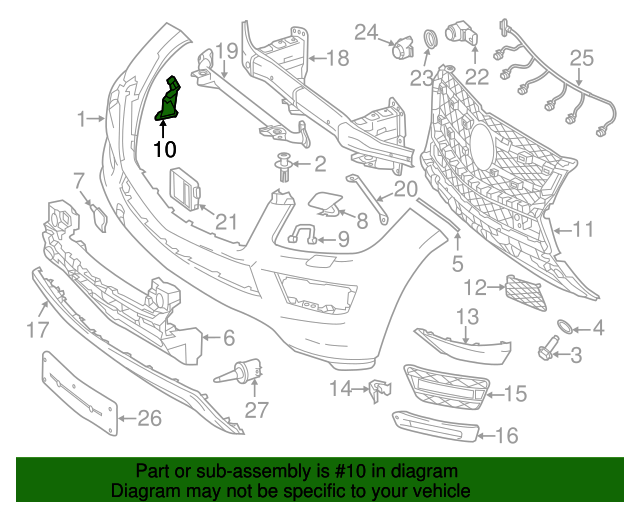 166-885-12-24 - Lower Bracket 2013-2016 Mercedes-Benz | Mercedes-Benz ...