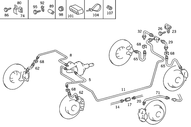 121-429-01-34 - Hexagon Spacer Element 1954-2025 Mercedes-Benz ...
