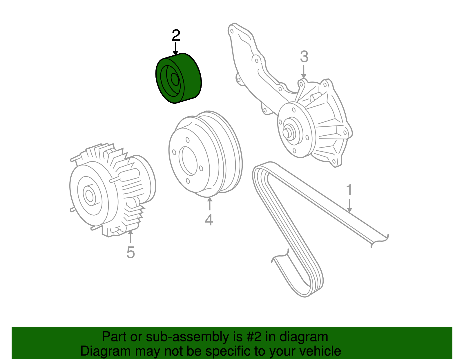 Genuine Toyota Accessory Drive Belt Idler Pulley part# 16603-31040 for ...