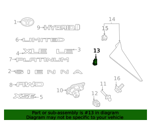 2021-2023 Toyota Sienna Switch 84966-08010 | Toyota Parts Center
