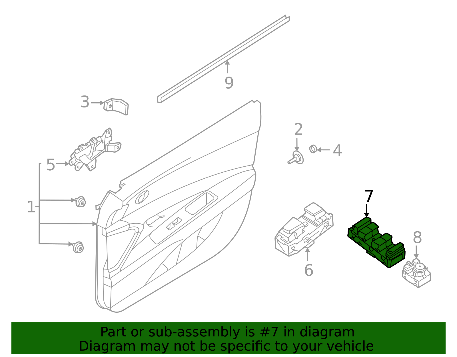 93570-F2000-4X - Door Window Switch 2020-2024 Hyundai Elantra ...