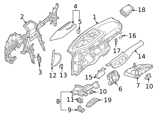213-680-52-08 - Instrument Panel Molding 2021-2023 Mercedes-Benz ...