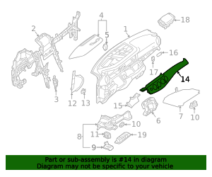213-680-52-08 - Instrument Panel Molding 2021-2023 Mercedes-Benz ...
