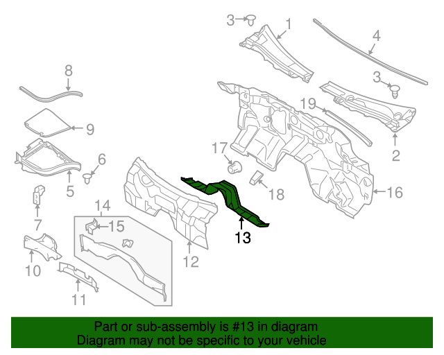 67300-JK635 - Lower Dash Panel 2009-2024 Nissan | Nissan Parts ...