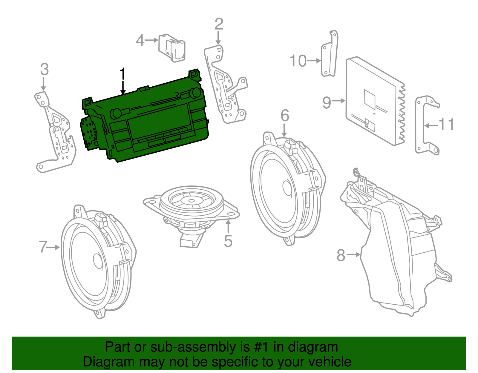Genuine Toyota Radio Control Unit part# 86804-0R010 for 2014-2015 ...