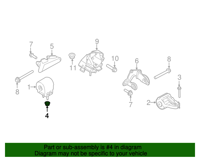 2015-2024 Ford Motor Mount Nut W716530-S440 | OEM Parts Online