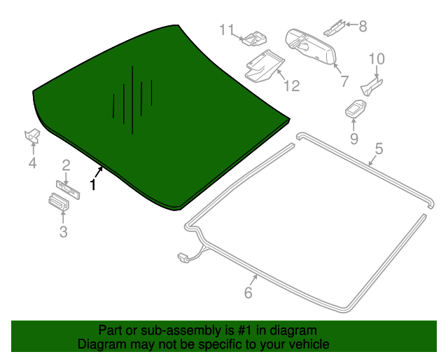 56101-33959 - Windshield 2013-2017 Lexus ES350 | Longo Lexus Parts