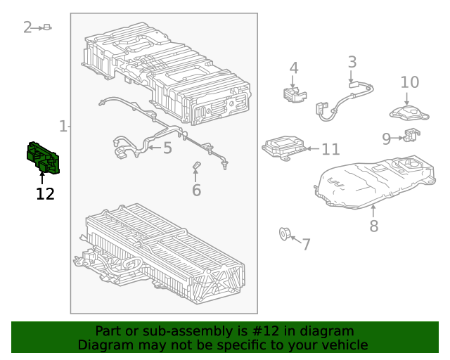 G3850-48010 - Drive Motor Battery Pack Control Module 2021-2023 Toyota ...