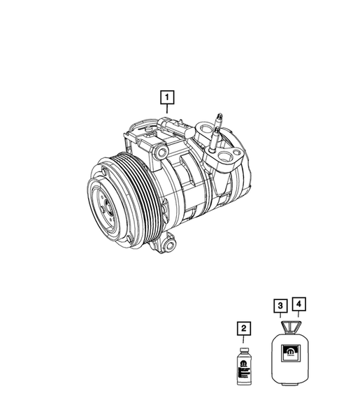 Air Conditioner Compressor and Mounting for 2018 Jeep Compass | Mopar ...