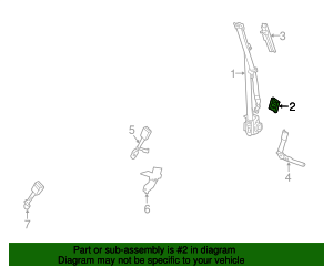 2014-2020 GM Dark Ash Gray Front Seat Belt Anchor Plate Cover (at Pre ...