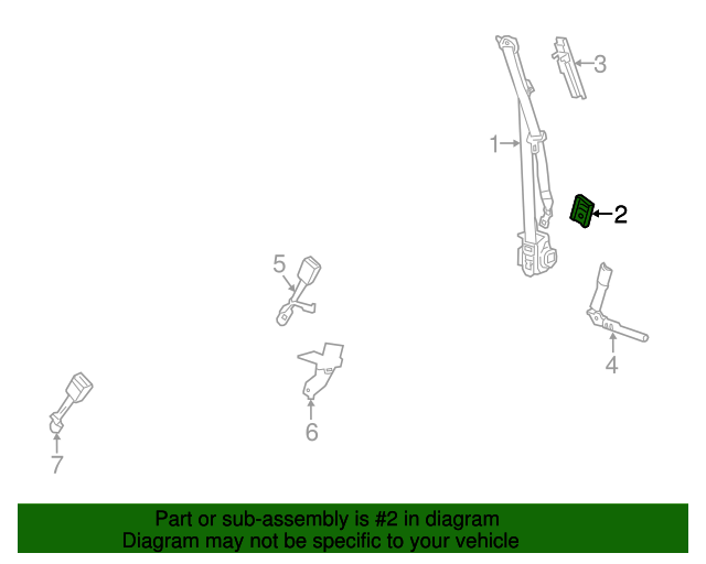 2014-2022 GM Jet Black Front Seat Belt Anchor Plate Tensioner Cover ...