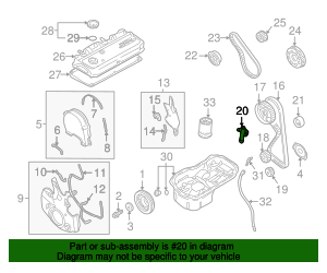 MD308086 - Tensioner Adjuster 1996-2005 Mitsubishi | Mitsubishi Direct ...