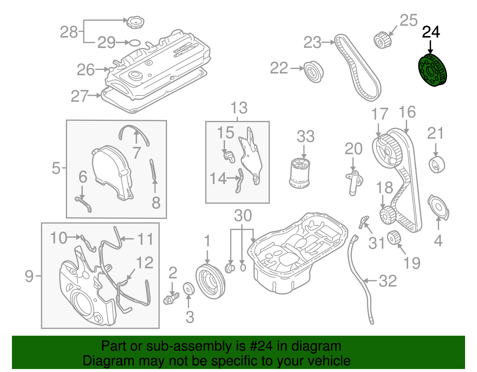 MD187277 - Engine Balance Shaft Sprocket 1992-2006 Mitsubishi ...