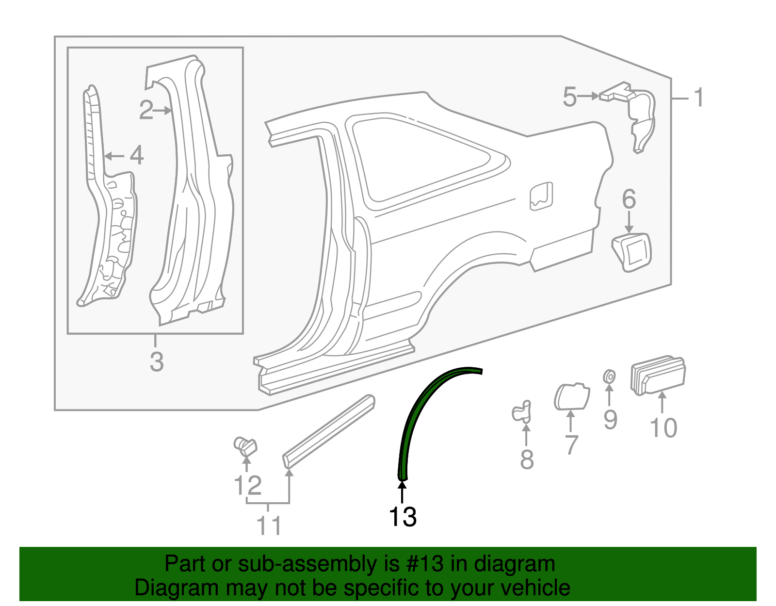 74430-SM4-A00 - 1988-2009 Honda - Protector Rear Wheel Arch | All ...