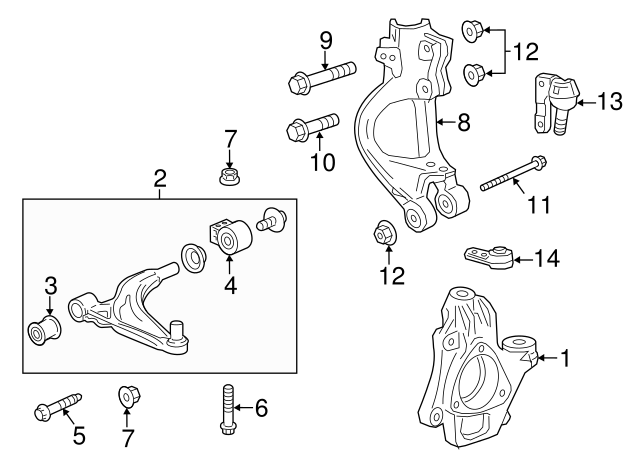13230777 - Front Suspension Strut Yoke Lower Ball Joint GM 2014-2019 GM ...