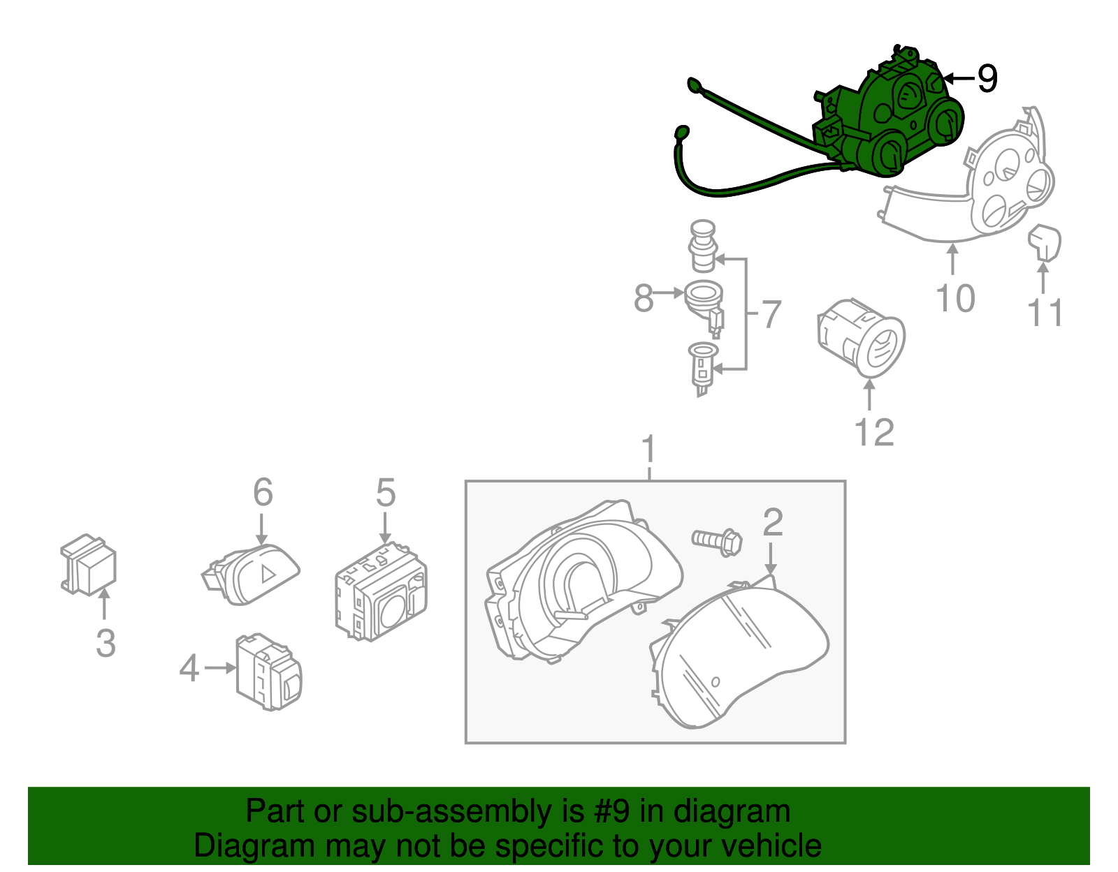 27510-3AN0A - Dash Control Unit - 2012-2013 Nissan Versa | Nissan OEM ...